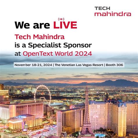 Tech Mahindra On Linkedin Data Scaleatspeed Techmahindrausa Opentextworld2024