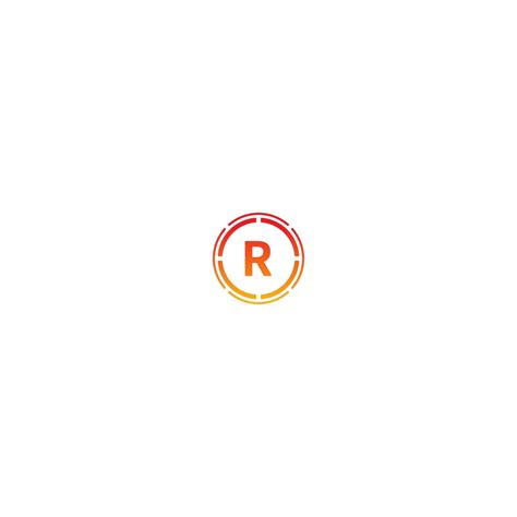 Gradientcolored Letter Design Concept Featuring A Circular R Logo Vector Art Abstract Circle