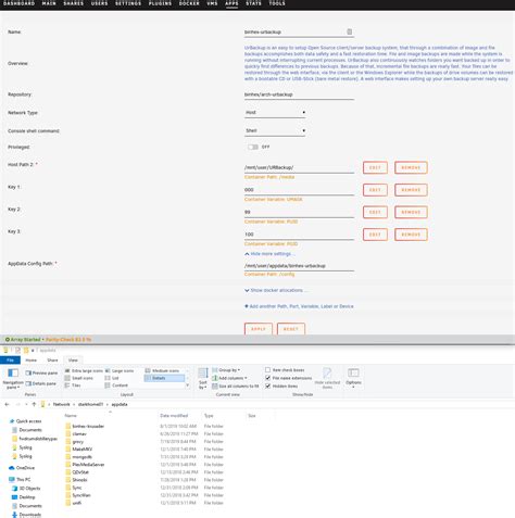 Support Binhex UrBackup Docker Containers Unraid