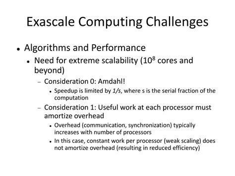 Ppt Exascale Computing Challenges And Opportunities Powerpoint