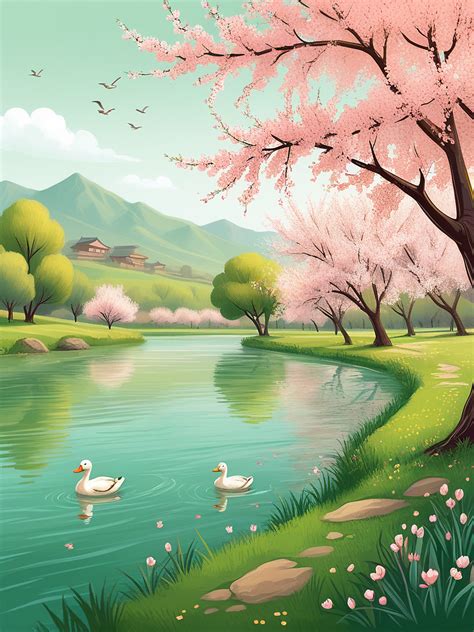古诗《惠崇春江晚景》图苏麦格 站酷zcool