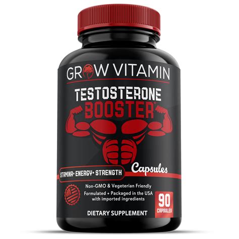 Grow Vitamin Male Enhancement Testosterone Booster Energy Strength