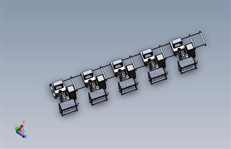 配电柜的轨道流水线式装配模拟 SOLIDWORKS 2020 模型图纸下载 懒石网