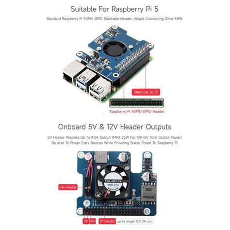 For Raspberry Pi 5 Ethernet Poe Power Expansion Board 8023afat F4i3 £2466 Picclick Uk