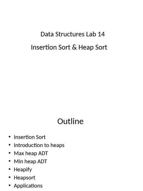 Data Structures Lab 13 Heapsort Pdf Algorithms And Data