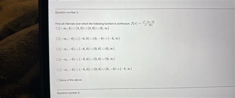 solved question number 5 find all intervals over which the