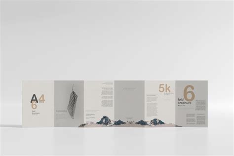A Ps A Size Six Fold Brochure Mockup