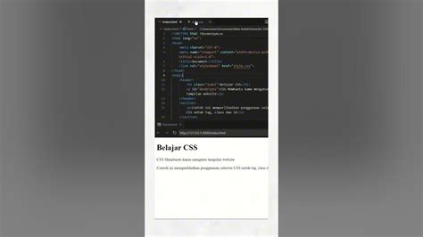 Dasar Css Html Belajarhtml Shorts Css Youtube