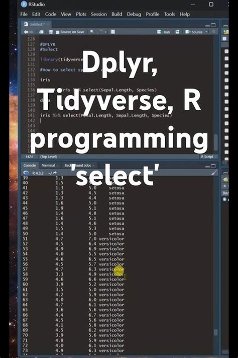 Learn To Use Select In R Tidyverse And Dplyr Coding Datascience Tidyverse Youtube