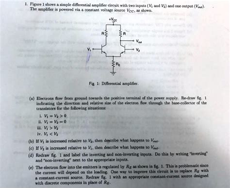 1 figure 1 shows a simple differential amplifier circuit with two