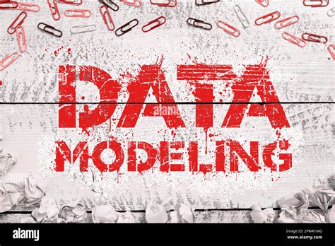 Hand Writing Sign Data Modeling Business Overview Process Of