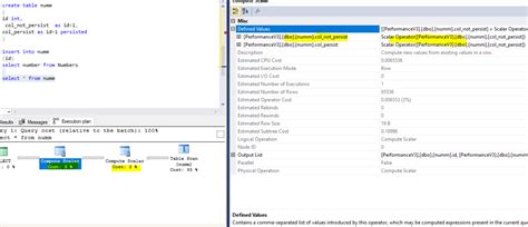 Sql Server Is There A Performance Cost To Computed Columns Stack Overflow