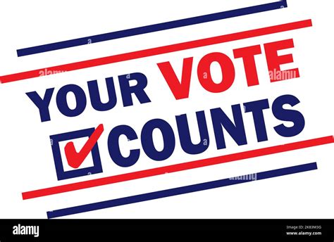Your Vote Counts Graphic Red White And Blue Stock Vector Image Art