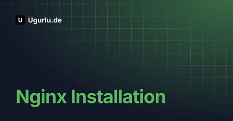 Nginx Installation Ugurlu De