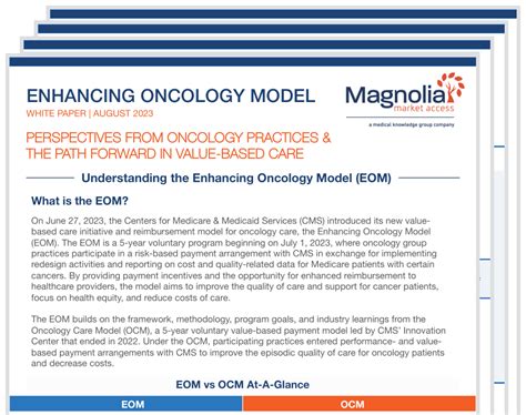Enhancing Oncology Model Eom White Paper Perspectives From Oncology