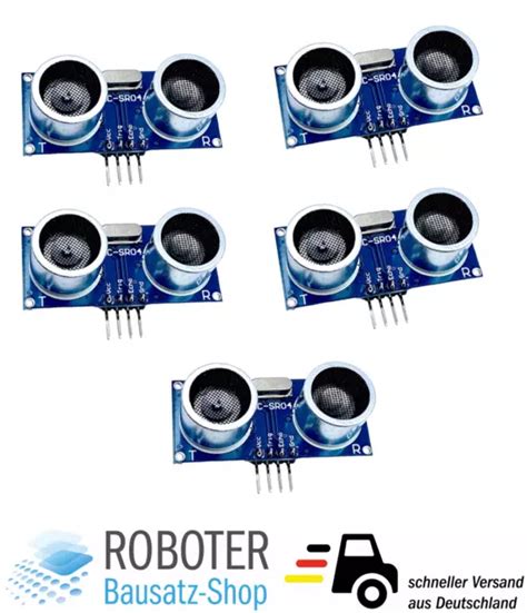 5x Hc Sr04 Ultraschallsensor Entfernungsmesser Abstandsmesser Arduino Raspberry Eur 995