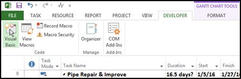 microsoft project vba programming a brief introduction