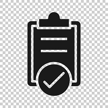 Flat Todo List Icon With Check Mark Circle Vector Schedule