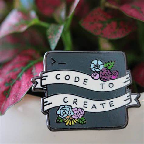 Programmer Developer Software Engineer Code To Create Enamel Pin Etsy