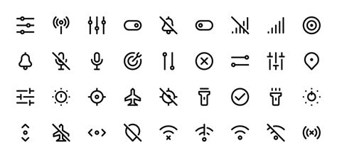 Toggles Icon Set Switches Controls Interface Toggle Symbols Vector 36179674 Vector Art At