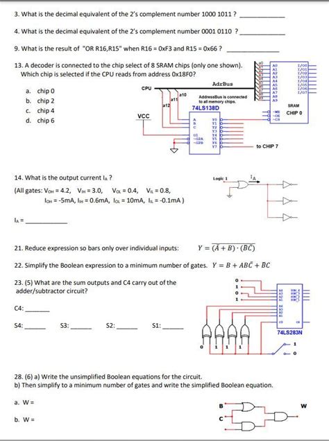 Solved 3 What Is The Decimal Equivalent Of The 2s