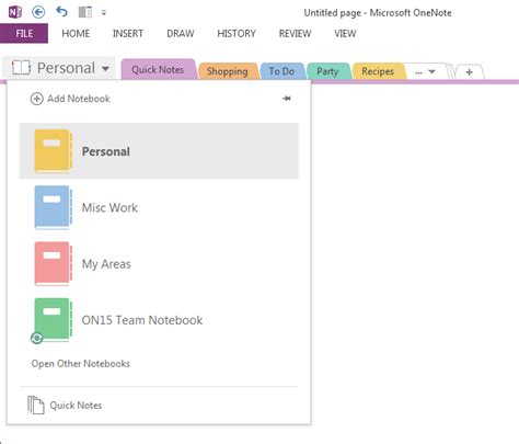 Onenote 2016 Tabs On Left Toyourewa