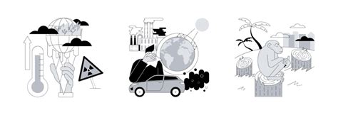 온실 효과 추상 개념 벡터 일러스트 레이 션 세트 선 따뜻하게 함 요약 Png 일러스트 및 벡터 에 대한 무료 다운로드 Pngtree