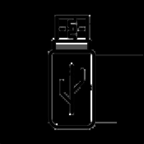 Usb Icon Flash Drive Line Vector PNG Images AI Free Download Pikbest