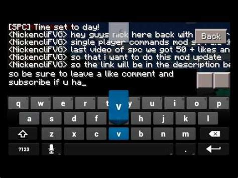 Minecraft PE Single Player Commands V YouTube