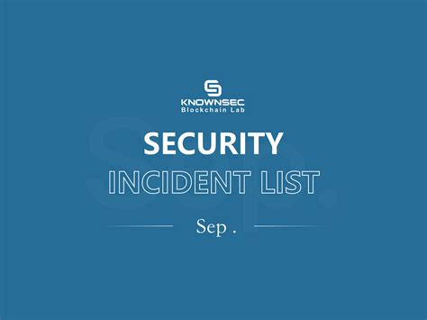 Knownsec Blockchain Lab ｜september Security Monthly Report By