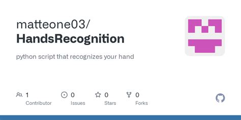 GitHub Matteone HandsRecognition Python Script That Recognizes Your Hand