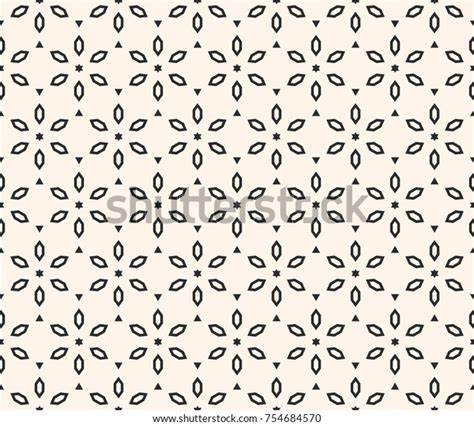 Vector Geometric Floral Pattern Ornamental Seamless Stock Vector Royalty Free 754684570