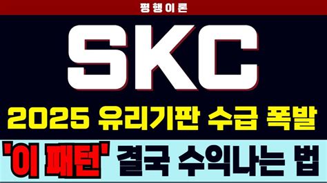 Skc주가 주식 2025년 가장 중요한 해 대응전략은 Skc주가 Skc전망 Skc목표가 Skc대응 Skc 유리