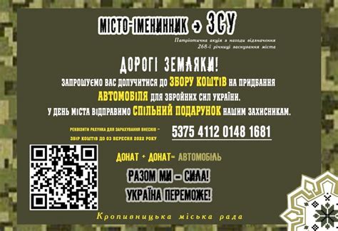 У Кропивницькому до Дня міста збирають кошти на подарунок для ЗСУ Без Купюр Новини Кропивницький