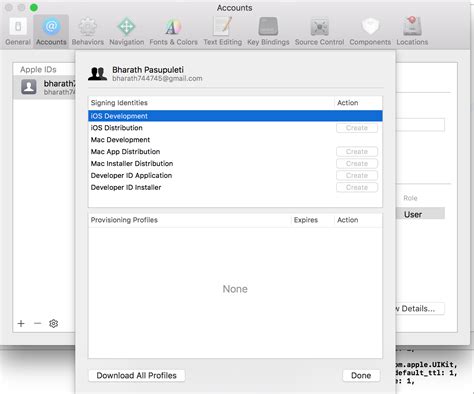 Ios Xcode 8 Provisioning Profiles Create Button Disappeared Stack Overflow