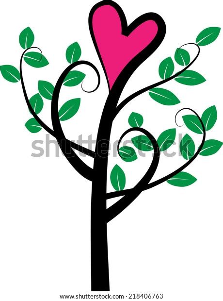 Vector Tree Love Stock Vector Royalty Free 218406763 Shutterstock