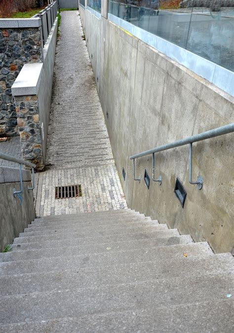 wheelchair ramp and stairs on the other side height differences are