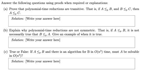 Solved Answer The Following Questions Using Proofs When