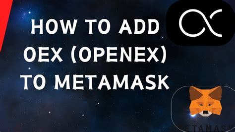 How To Add Oex Openex Token To Metamask Using The Contract Address YouTube