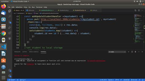 Javascript Line 5511 Expected An Assignment Or Function Call And