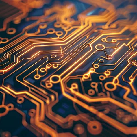 Minimalist Circuit Board Art Symbolizing Connectivity In Modern