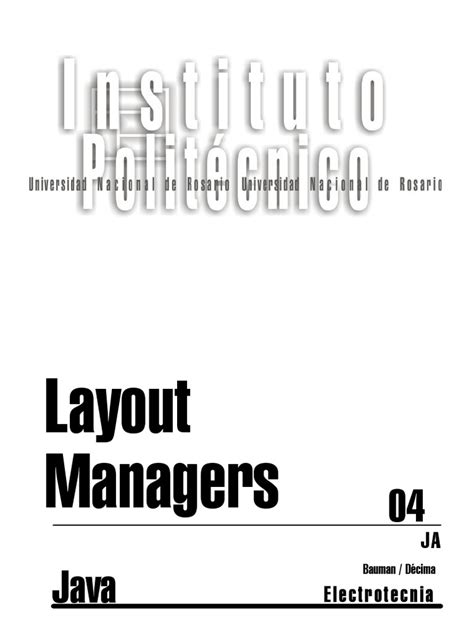 Capítulo 06a Layout Managers Pdf Java Lenguaje De Programación Objeto Informática
