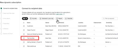 페이지를 매긴 보고서에 대한 동적 구독 만들기 Power Bi Microsoft Learn