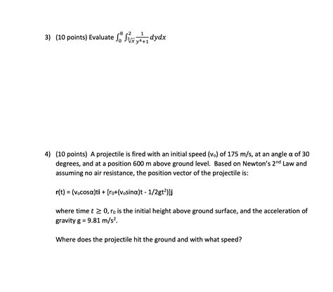 solved 10 ﻿points ﻿evaluate ∫08∫x321y4 1dydx 10 ﻿points