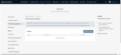 How To Setup VPN Server Access Policies