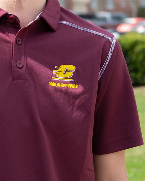 Action C Cmu Chippewas Maroon Polo The Cmu Bookstore