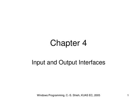 Input And Output Interfaces Ppt Download