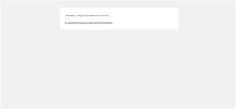 Gros Problème Sur Wordpress Résolu