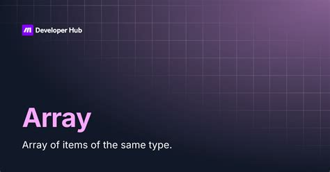 Array Make Developer Hub