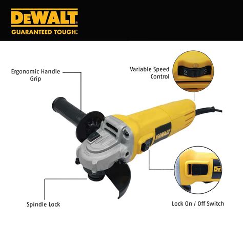 DEWALT เครื่องเจียร์ไฟฟ้า 4 นิ้ว 950 วัตต์ รุ่น DWE4118 ปรับรอบได้ รับ ...